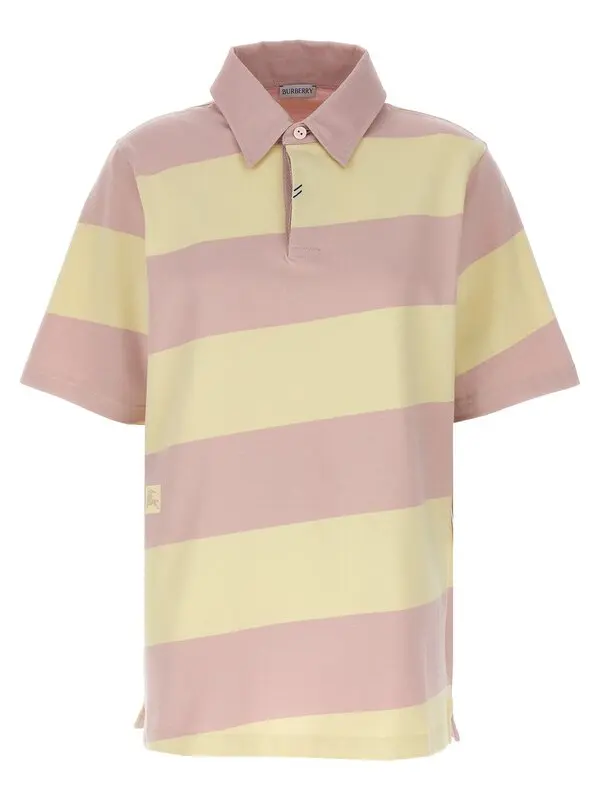 Burberry Striped Cotton Polo Shirt