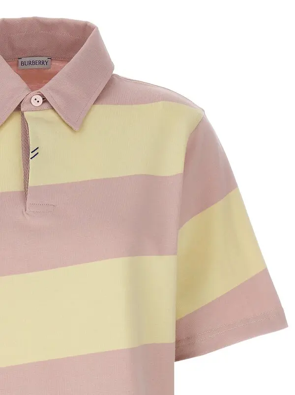 Burberry Striped Cotton Polo Shirt