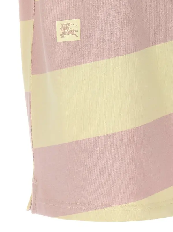 Burberry Striped Cotton Polo Shirt