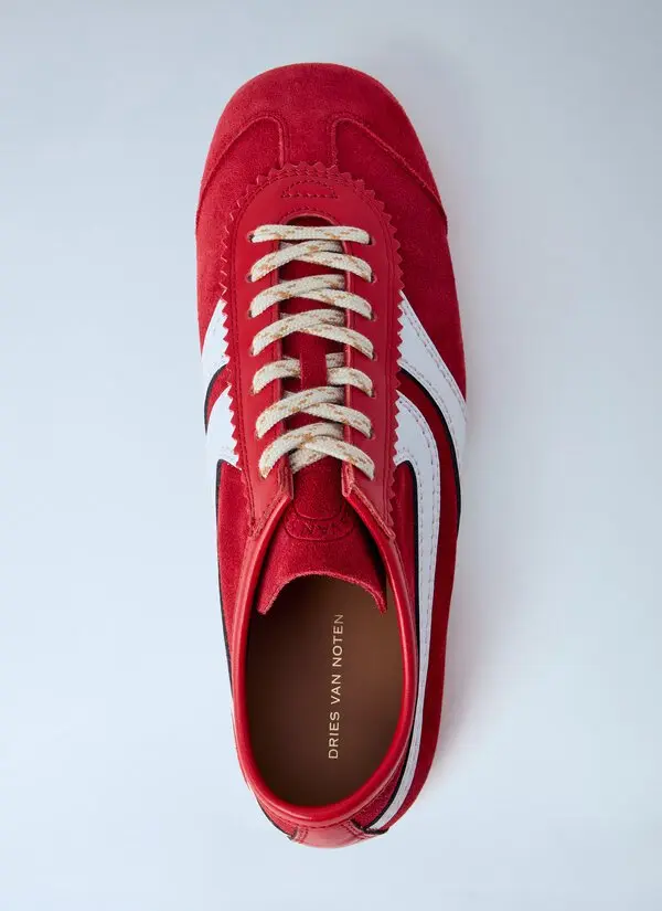 Dries Van Noten Suede Low-top Sneakers - Red