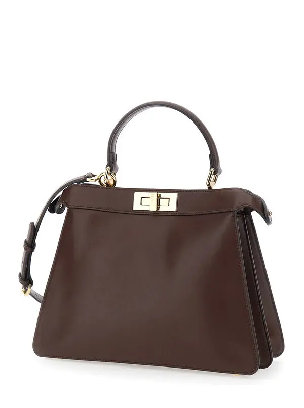 Fendi Peekaboo I See You Handbag - Brown