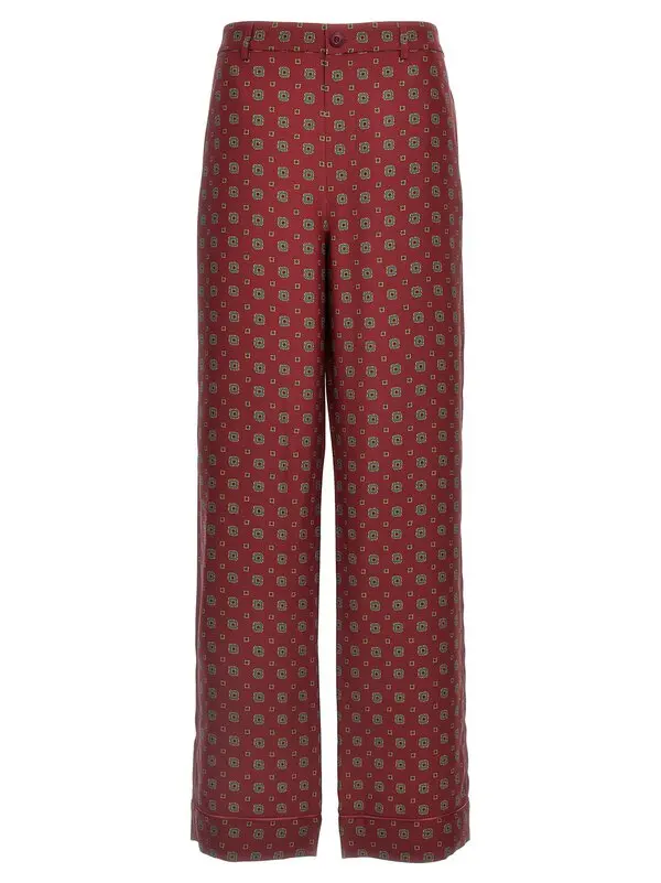 Moschino Patterned Silk Trousers - Multicolor