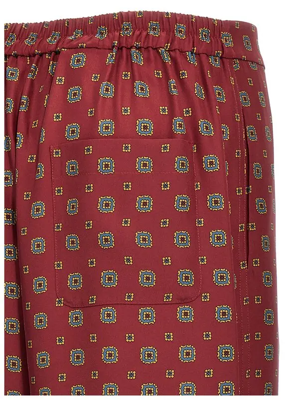 Moschino Patterned Silk Trousers - Multicolor