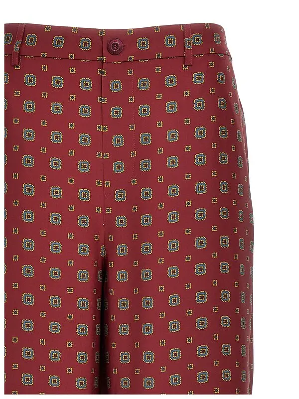 Moschino Patterned Silk Trousers - Multicolor
