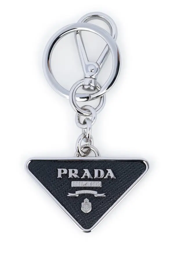 Prada Metal Triangle Keychain - Multicolor