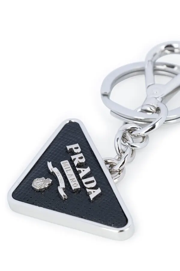 Prada Metal Triangle Keychain