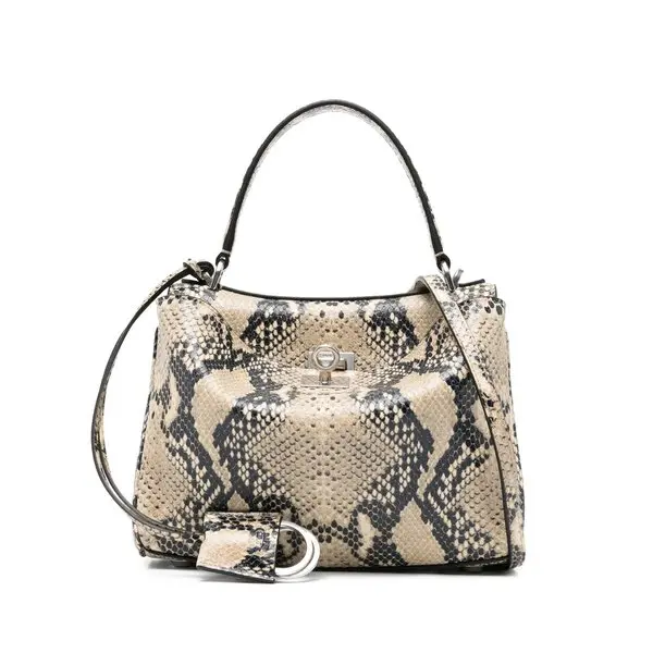 Balenciaga Beige Snakeskin Effect Tote Bag