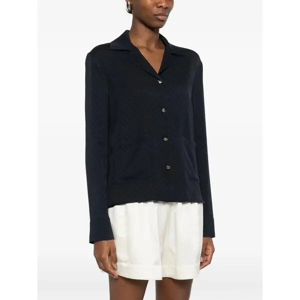Gucci Diamond Pattern Silk Blend Shirt