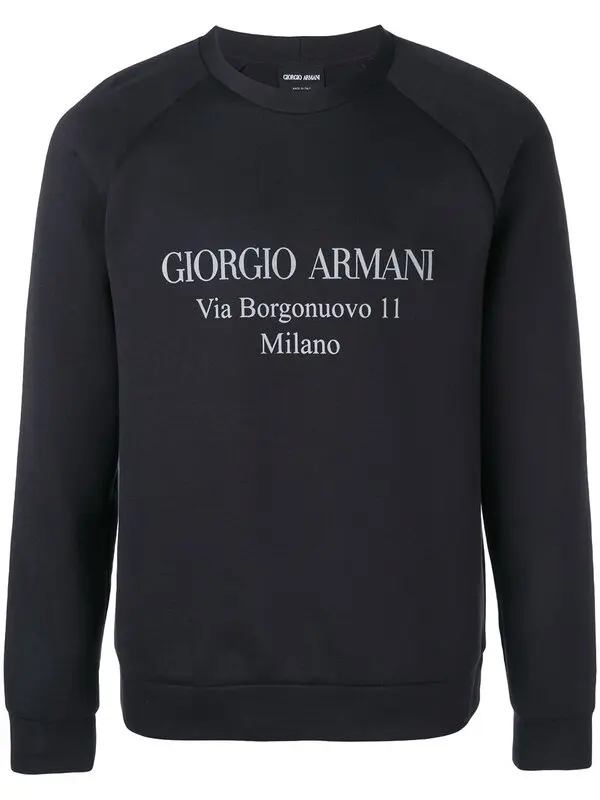 Giorgio Armani Cotton Double Jersey Sweatshirt