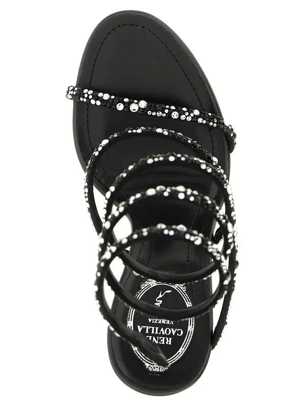 Rene Caovilla Cleo' Embellished Leather Sandals - Multicolor
