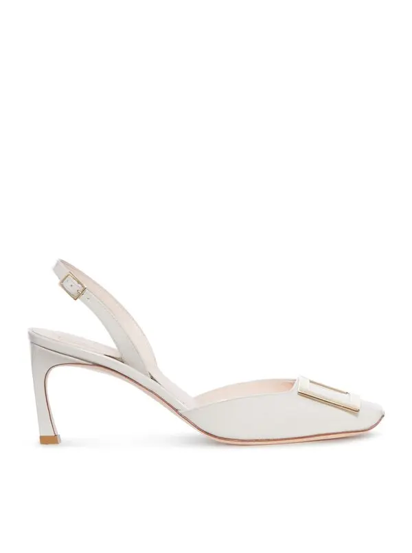 ROGER VIVIER Patent Slingback Trumpette Pumps - Multicolor