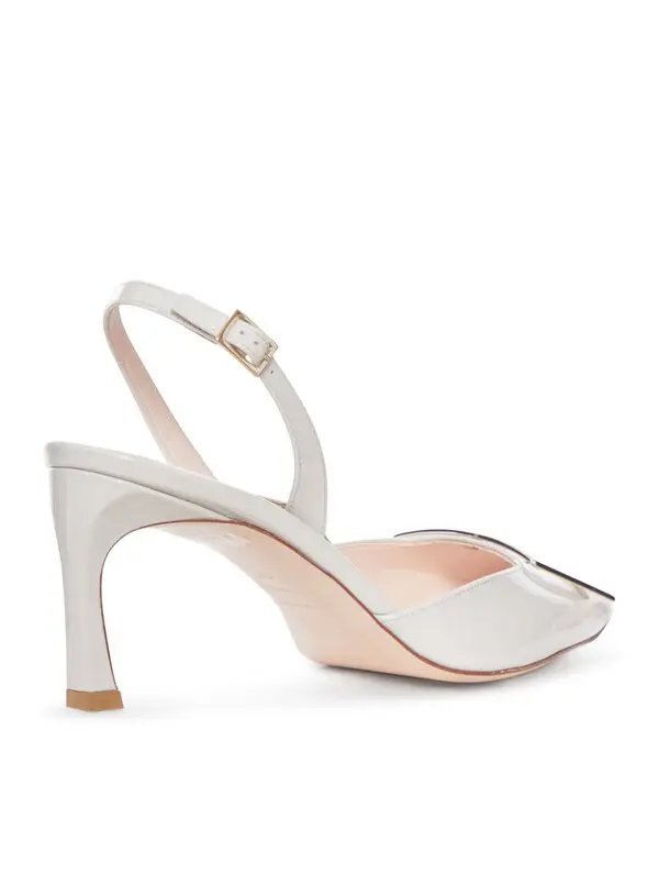 ROGER VIVIER Patent Slingback Trumpette Pumps - Multicolor
