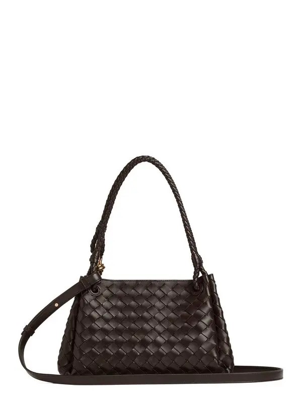 Bottega Veneta Leather Shoulder Bag With Knot Detail