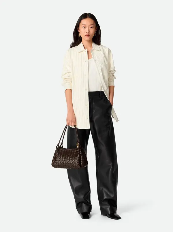 Bottega Veneta Leather Shoulder Bag With Knot Detail