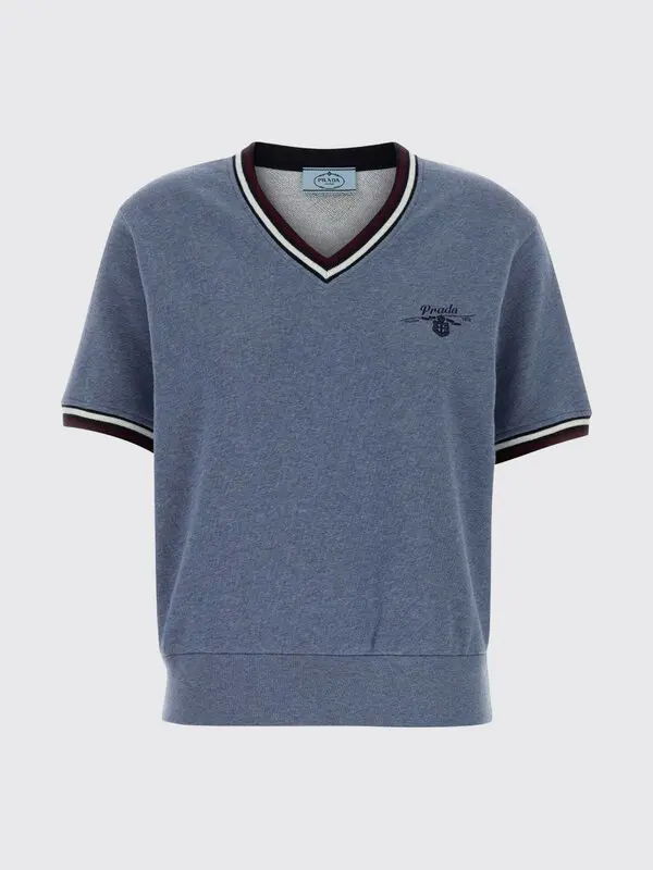 Prada Cotton V-neck Sweater - Multicolor