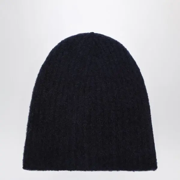 ROBERTO COLLINA Ribbed Wool Beanie - Blue