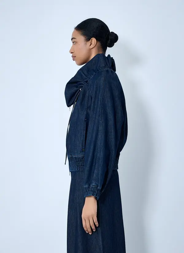 Dries Van Noten Denim High-neck Zip-up Jacket