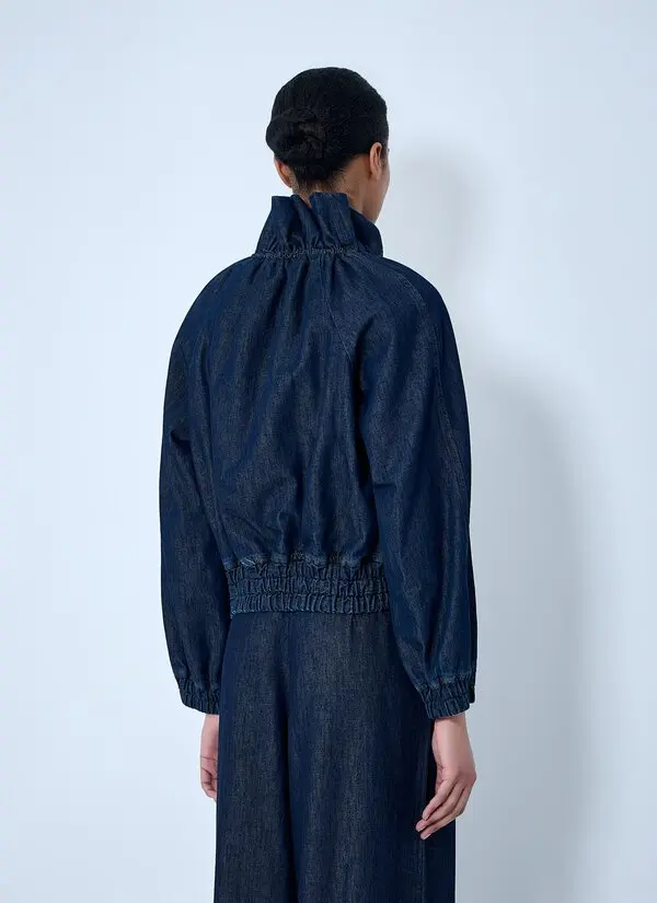 Dries Van Noten Denim High-neck Zip-up Jacket