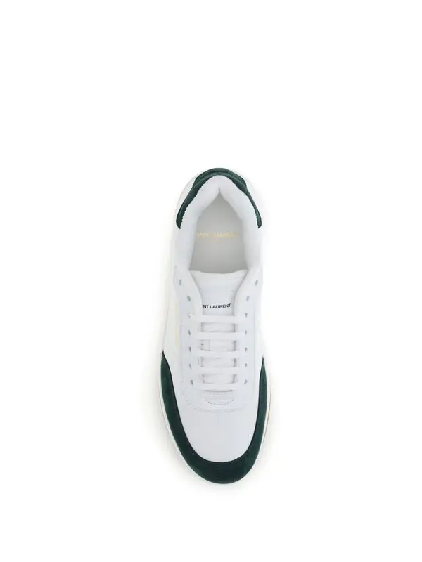 Saint Laurent Leather Sneakers With Monogram Detail