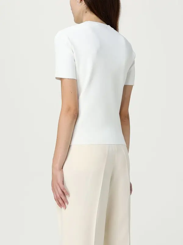 Max Mara Knitted Crew Neck Top - White