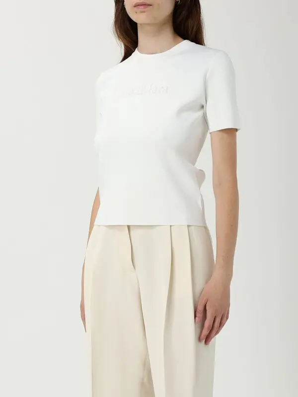 Max Mara Knitted Crew Neck Top - White