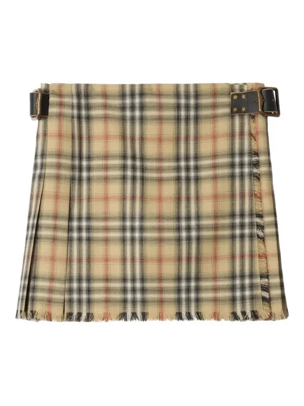 Burberry Check Wool Mini Kilt - Multicolor
