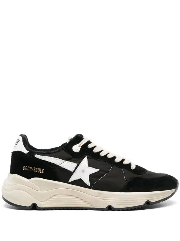 GOLDEN GOOSE Fabric And Suede Running Sole Sneakers - Black