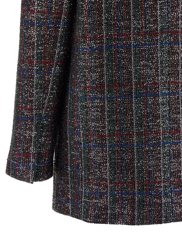 Missoni Sequin Tartan Double-breasted Blazer - Multicolor