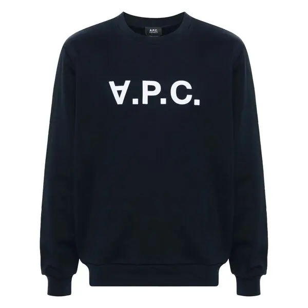 A.p.c. Crewneck Sweatshirt With Flocked Logo