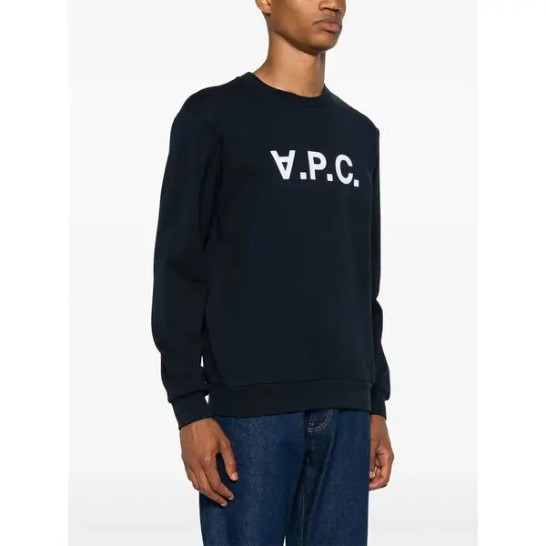 A.p.c. Crewneck Sweatshirt With Flocked Logo