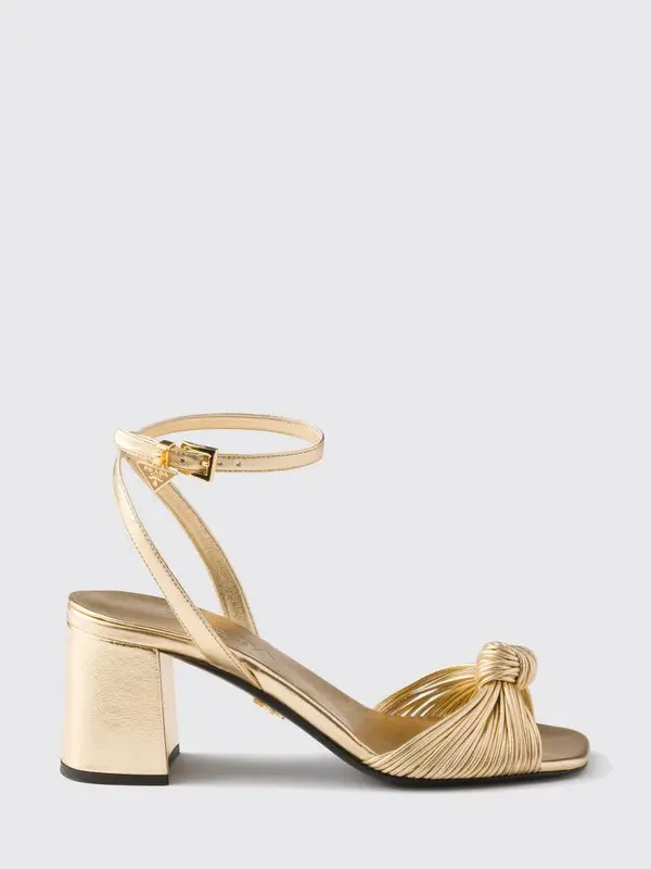 Prada Heeled Sandals With Knot Detail