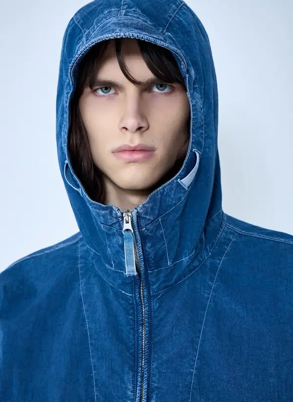 Stone Island Hooded Zip-up Jacket - Blue