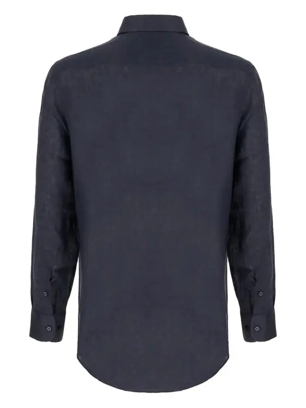 Etro Linen Shirt With Pegaso Embroidery