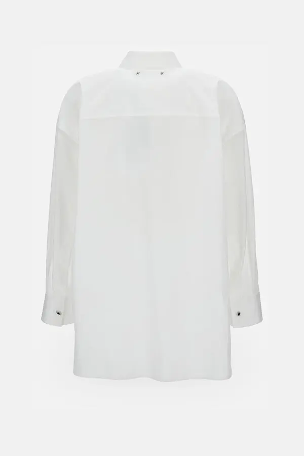 GOLDEN GOOSE Oversized Poplin Shirt With Pleated Details - Multicolor