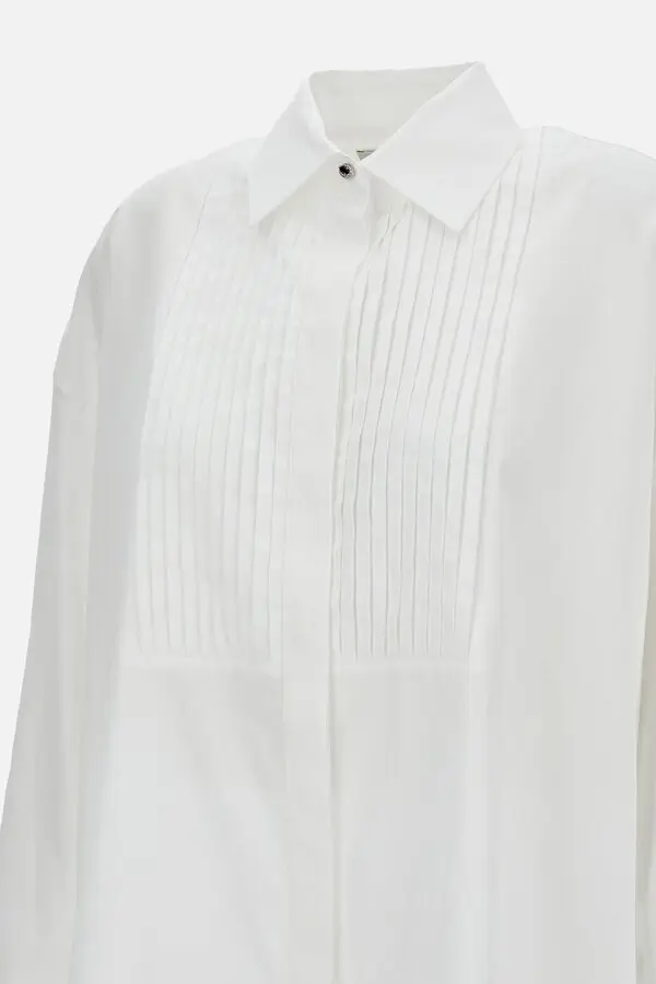 GOLDEN GOOSE Oversized Poplin Shirt With Pleated Details - Multicolor
