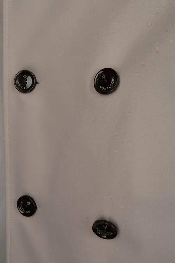 MONTECORE Double Breasted Jacket With Stand Collar
