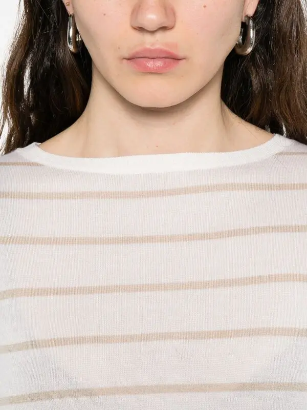 Max Mara Cashmere And Silk Striped Sweater - Multicolor