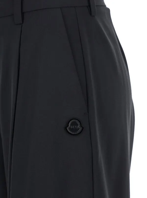 Moncler Pleated Tech Wool Trousers - Multicolor