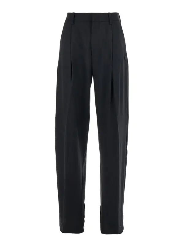 Moncler Pleated Tech Wool Trousers - Multicolor