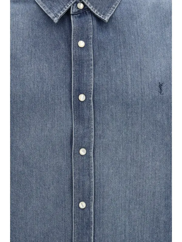 Saint Laurent Denim Shirt - Blue