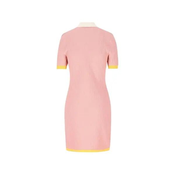 Fendi Short Sleeve Polo Dress - Pink