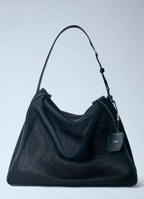 Max Mara Large Mesh Shoulder Bag - Black
