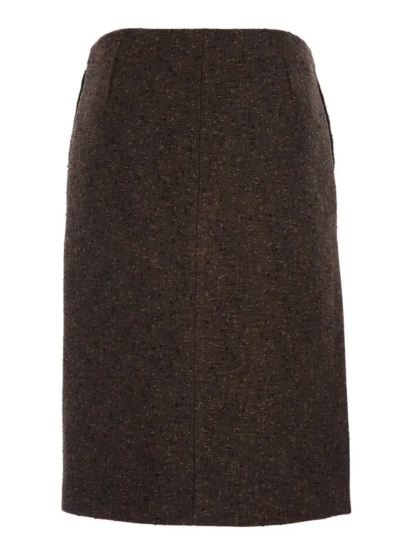 Gucci Buttoned Wool Skirt - Multicolor