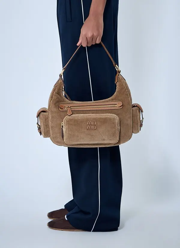Miu Miu Corduroy Shoulder Bag