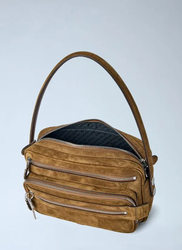 Acne Studios Camero Suede Shoulder Bag - Brown