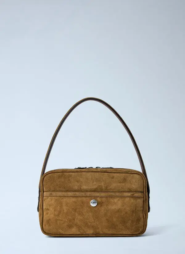 Acne Studios Camero Suede Shoulder Bag - Brown