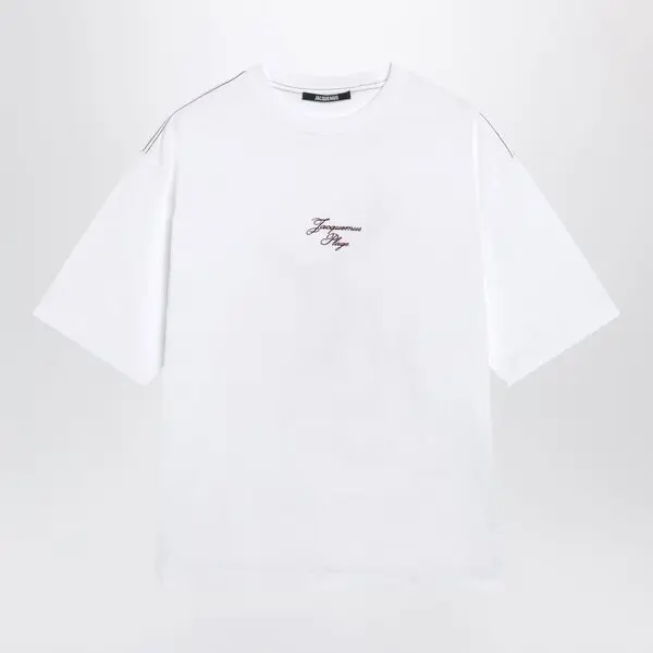 Jacquemus Cotton Jersey T-shirt With Embroidered Details - White
