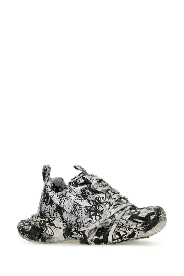 Balenciaga 3xl Printed Mesh And Rubber Sneakers - Multicolor