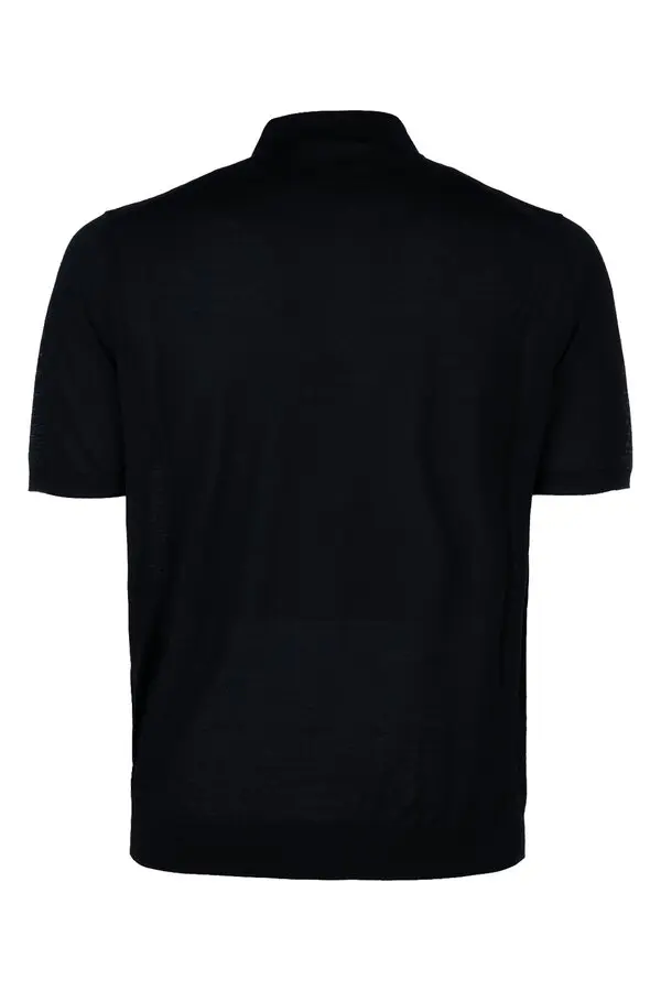 Prada Black Knitwear Polo Shirt