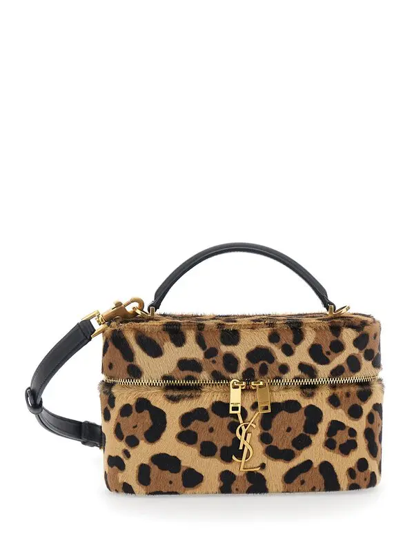 Saint Laurent Gaby Mini Leopard Print Pony Skin Bag - Multicolor